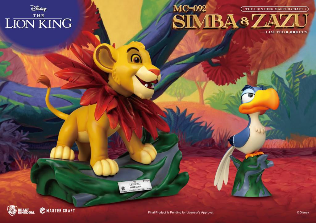 LE ROI LION - Simba & Zazu - Pack 2 Statuette Master Craft 31cm & 7cm ...