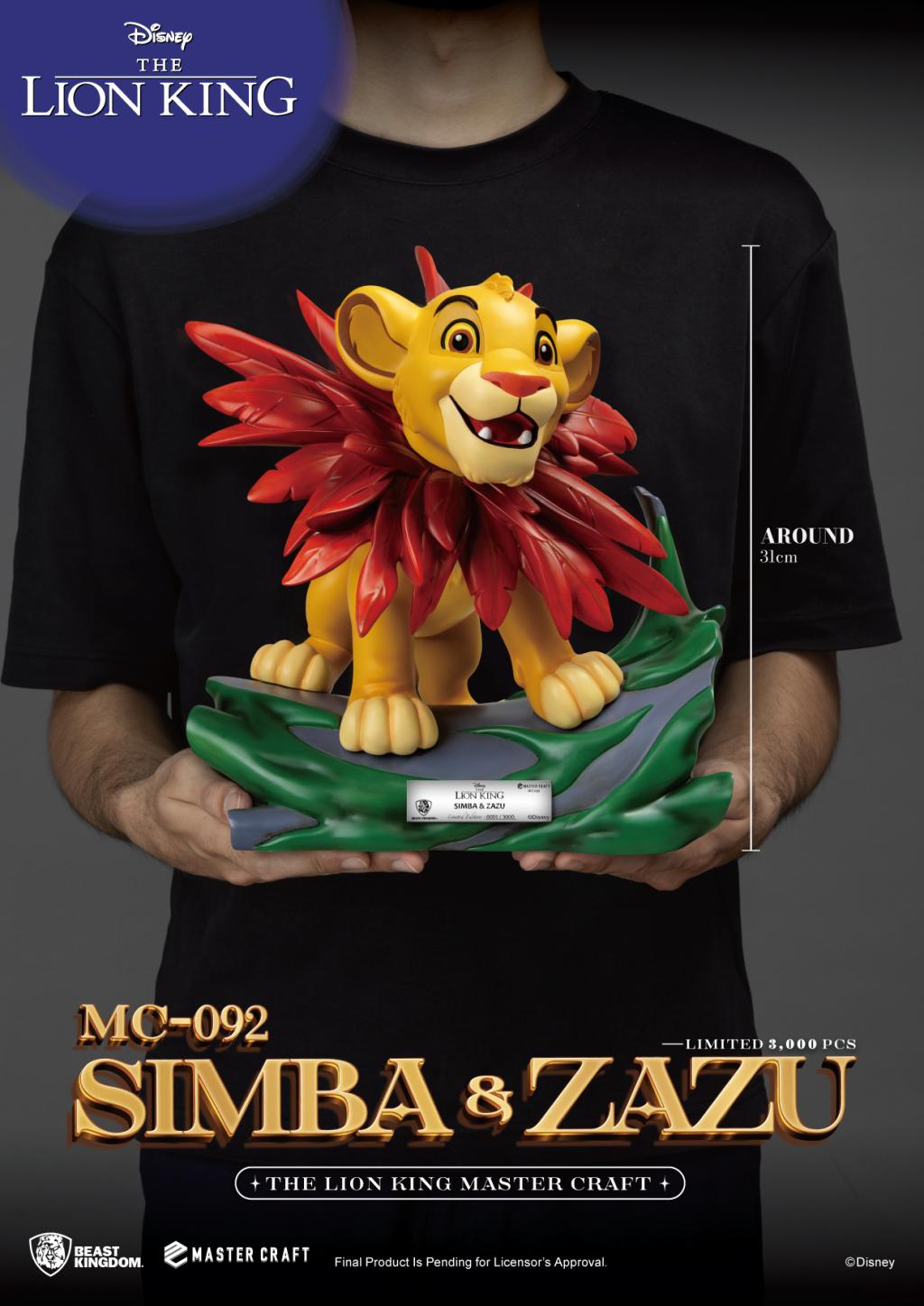 THE LION KING - Simba & Zazu - 2 Statue Pack Master Craft 31cm & 7cm ...