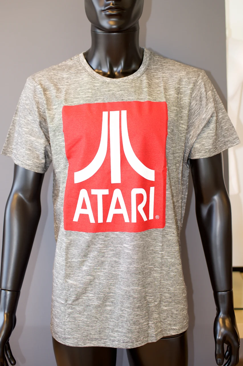 ATARI - T-Shirt Red Logo - Grey (L) : ShopForGeek.com: T-Shirt Cotton ...