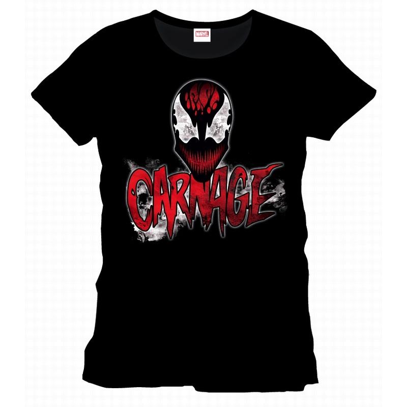 SPIDERMAN - T-Shirt Carnage Types and Face (S) : ShopForGeek.com: T ...