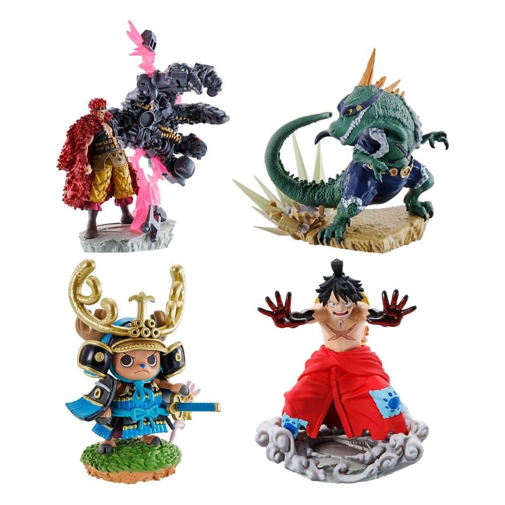 ONE PIECE - Logbox Re Birth Wanokuni - 4 Statue Set Petitrama 9cm : ShopForGeek.com: Figurines ...