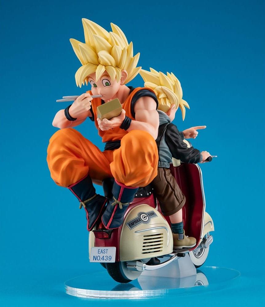 DBZ - Goku & Gohan Motorbike - Statue Desktop Real McCoy diorama 16cm ...