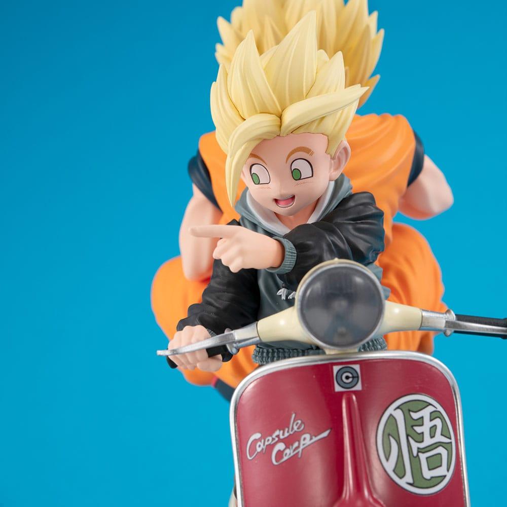 DBZ - Goku & Gohan Motorbike - Statue Desktop Real McCoy diorama 16cm ...