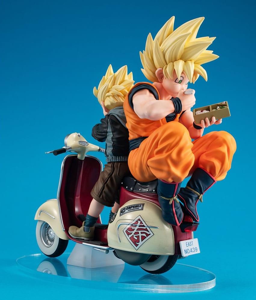 DBZ - Goku & Gohan Motorbike - Statue Desktop Real McCoy diorama 16cm ...