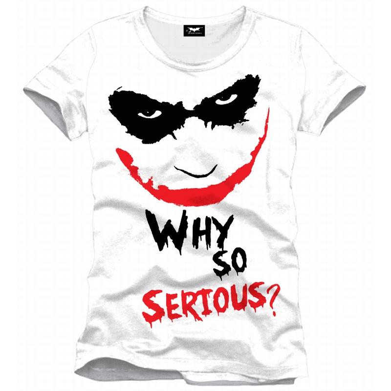 BATMAN - T-Shirt Joker Why so Serious - White (XXL) : ShopForGeek.com: T-Shirt Cotton Division ...