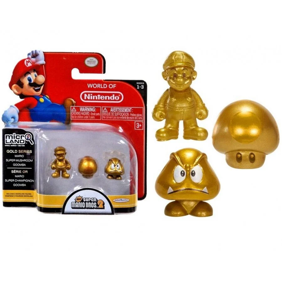 NINTENDO - Micro Figurines GOLD Series - Mario / Mushroom / Goomba ...