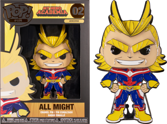 MY HERO ACADEMIA - Pop Large Enamel Pin N° 02 - All Might : ShopForGeek ...