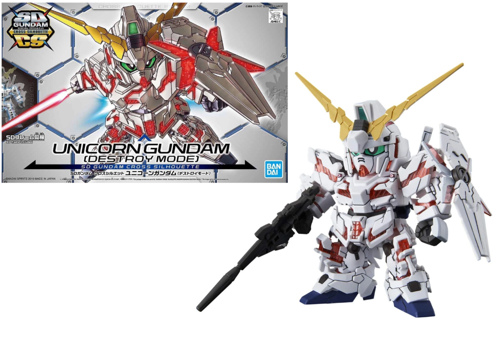 GUNDAM - SD Gundam Cross Silhouette Unicorn Gundam - Model Kit 8cm ...