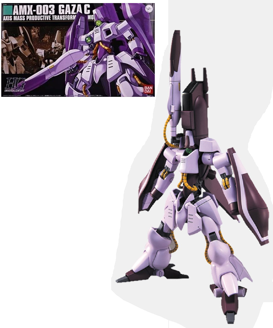 GUNDAM - 1/144 HGUC GAZA C ( Haman Karn's Mobile Suit ) - Model Kit ...