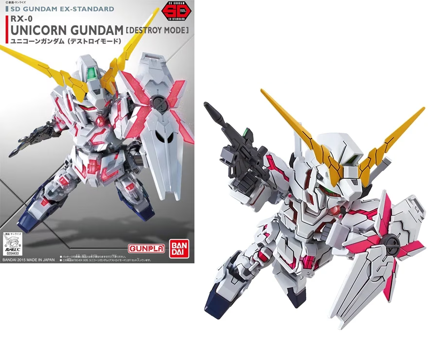 GUNDAM - SD Gundam Ex-Standard 005 Unicorn Destroy - Model Kit 8cm ...