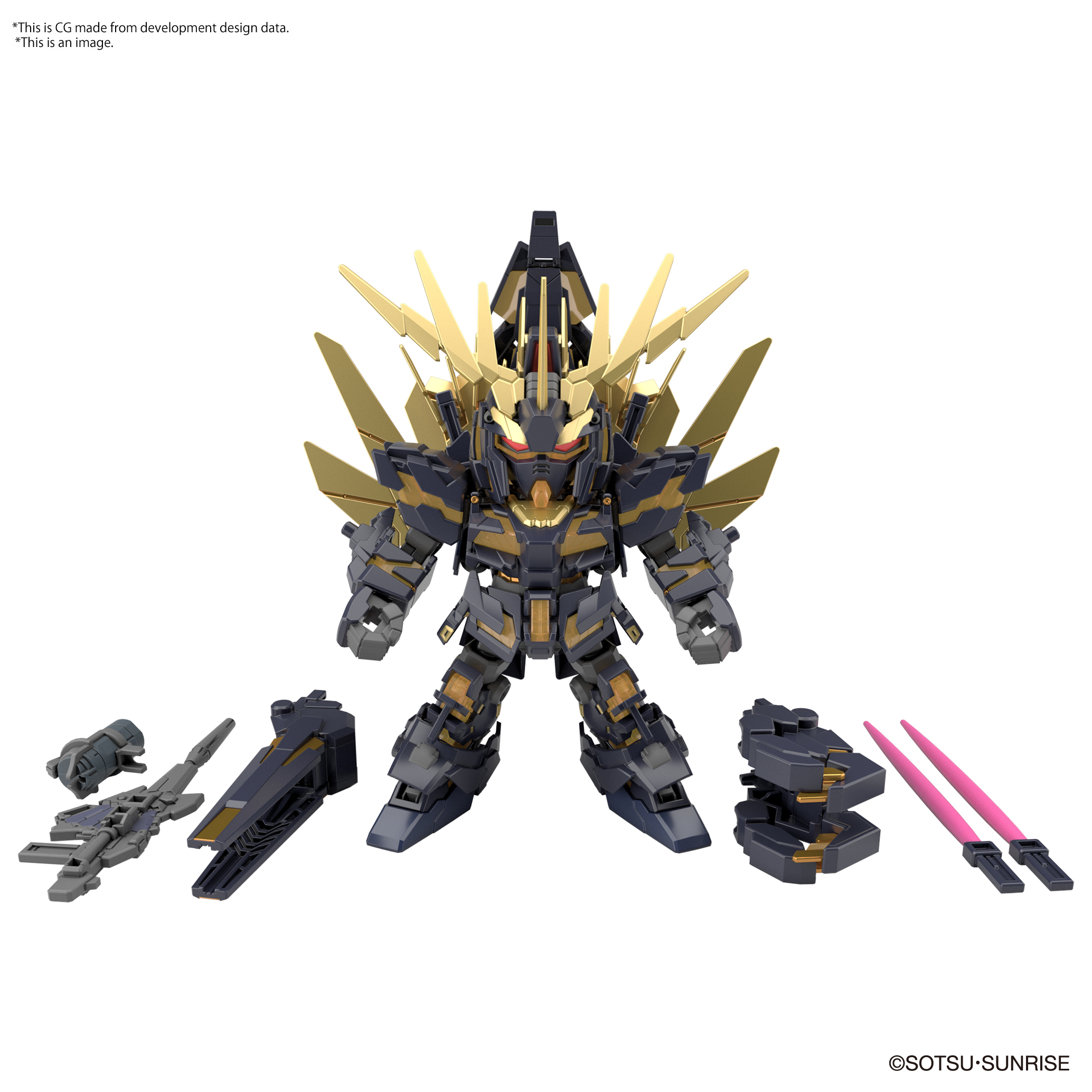 SD GUNDAM -Cross Silhouette Unicorn 02 Banshee & Norn Parts -Model Kit ...