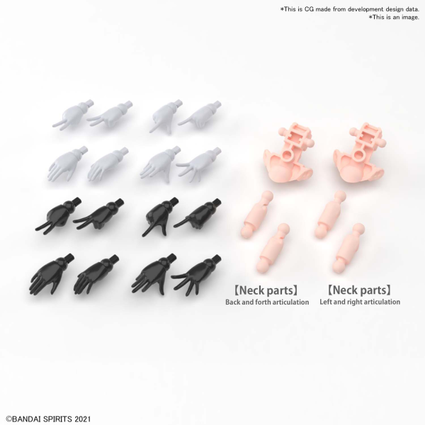 30MS - Option Hand Parts (White / Black) - Model Kit : ShopForGeek.com ...
