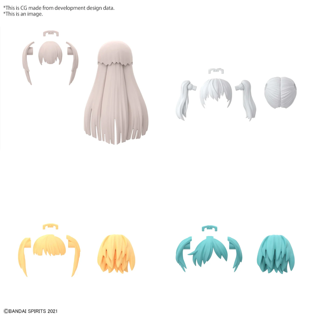 30MS - Option Hair Style Parts Vol.5 All 4 Types - Model Kit ...