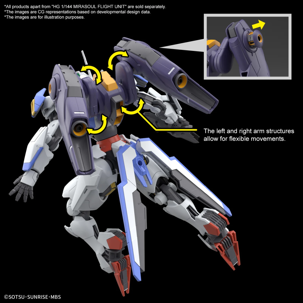 THE WITCH FROM MERCURY - HG 1/144 Mirasoul Flight Unit - Model Kit ...