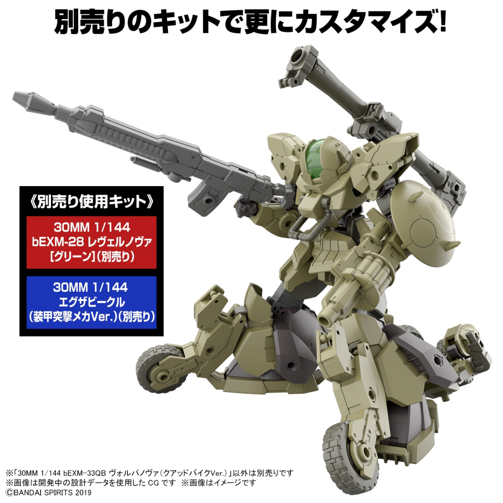 30MM - 1/144 bEXM-33QB Volpanova (QUAD Bike Ver.) - Model Kit ...