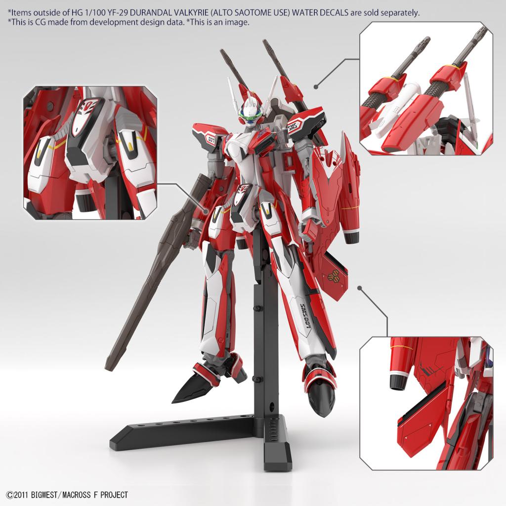 MACROSS - HG 1/100 YF-29 Durandal Valkyrie "Water Decals" - Model Kit ...