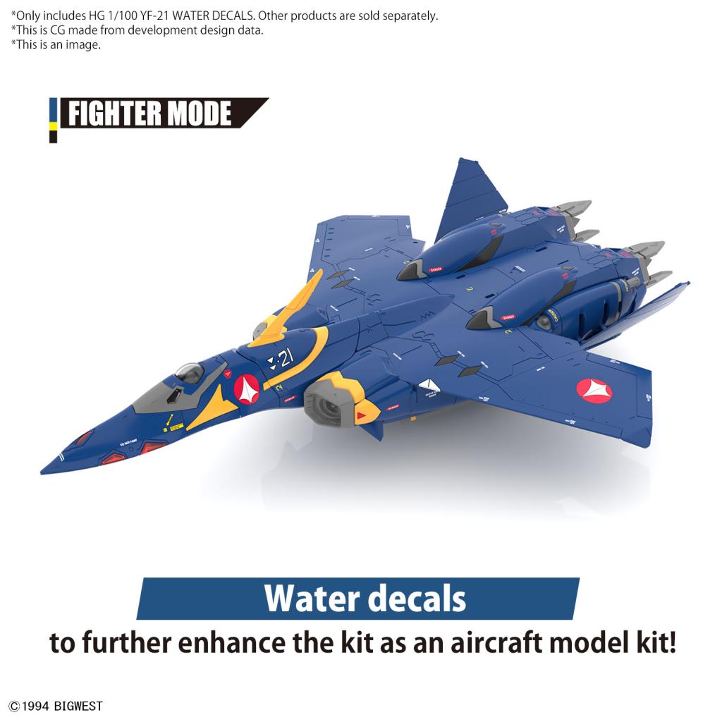MACROSS - HG 1/100 YF-21 Water Decals - Model Kit : ShopForGeek.com ...