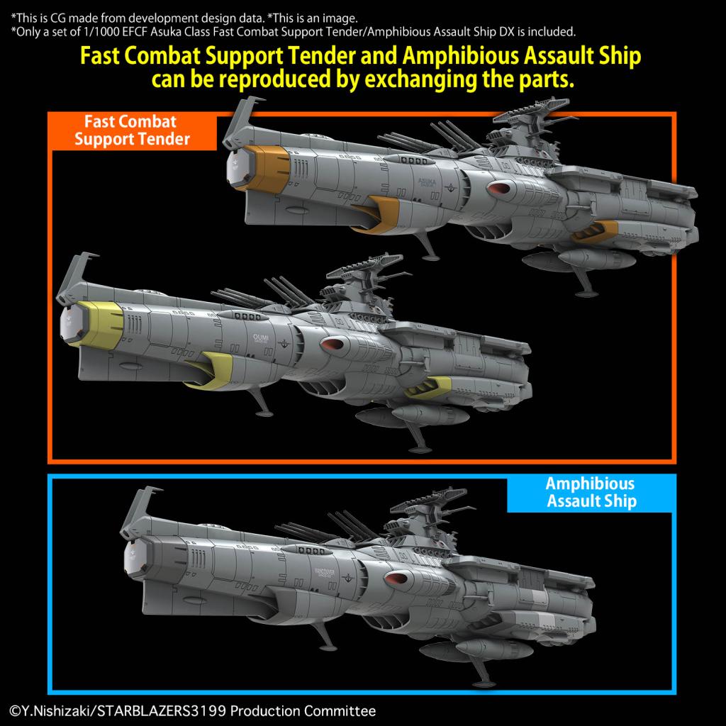 YAMATO - 1/1000 EFCF Asuka Class Fast Combat Support Ship - Model Kit ...