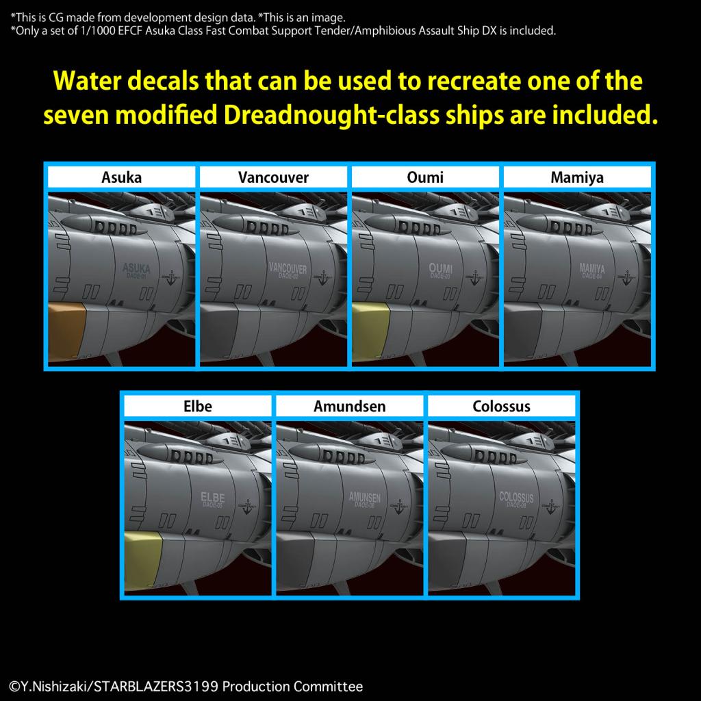 YAMATO - 1/1000 EFCF Asuka Class Fast Combat Support Ship - Model Kit ...