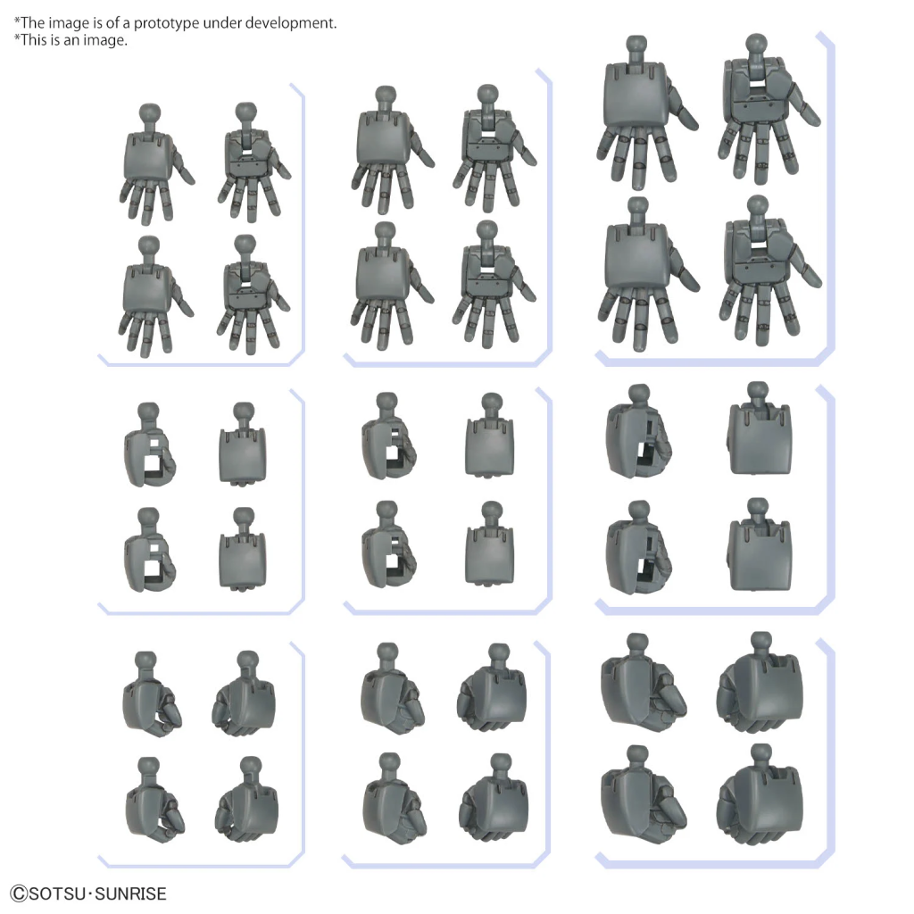 GUNDAM - Option Parts Set Gunpla 4 (Build Hands Round) - Model Kit ...