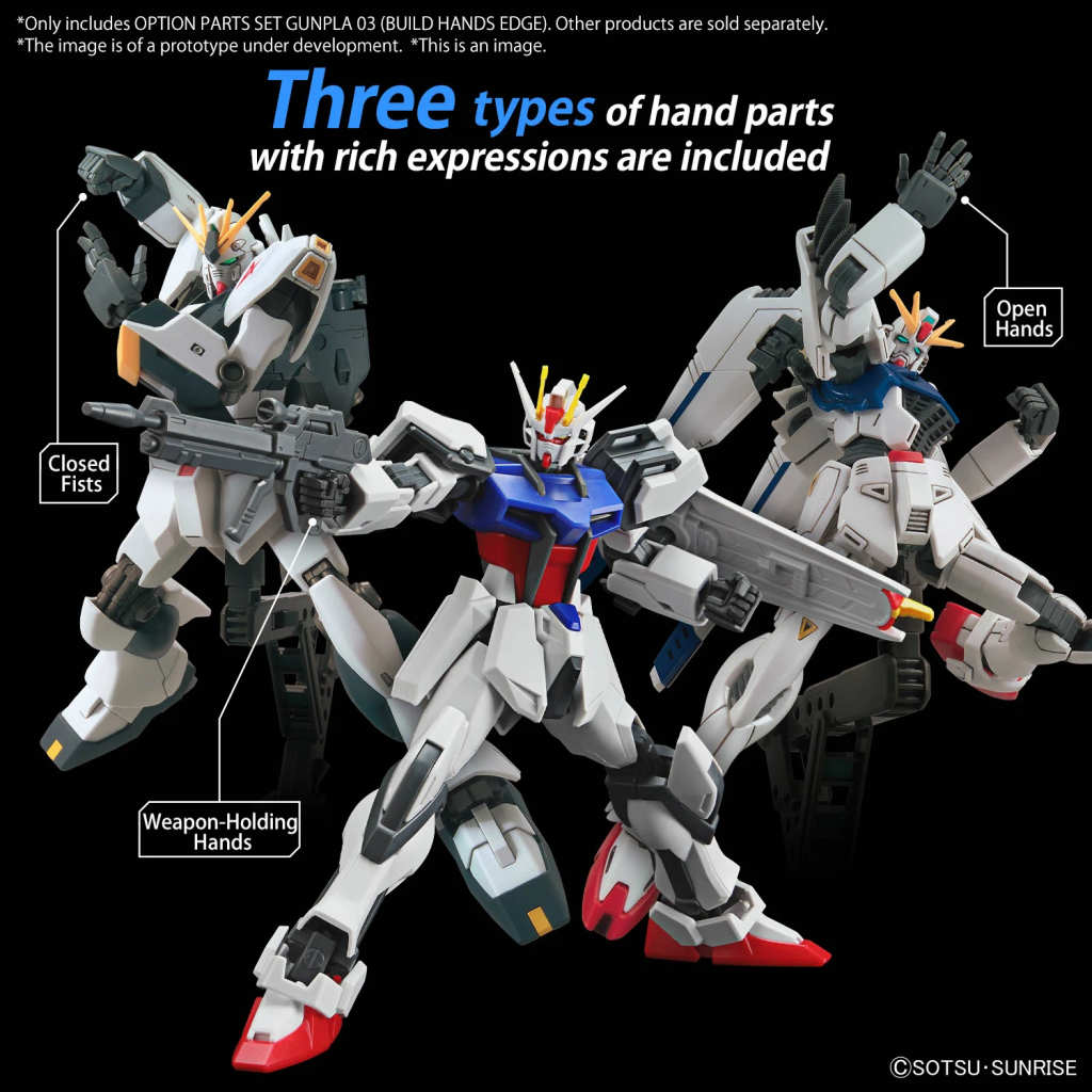 GUNDAM - Option Parts Set Gunpla 3 (Build Hands Edge) - Model Kit ...