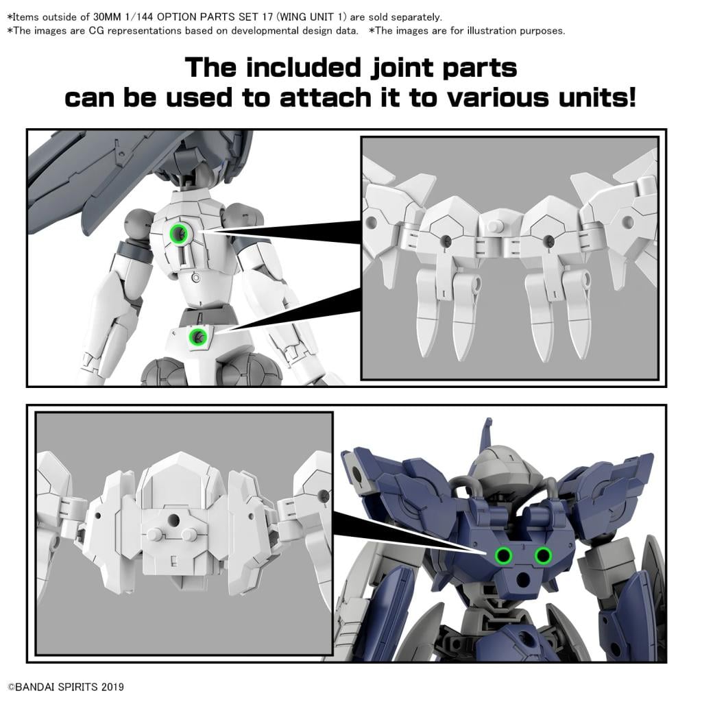 30MM - 1/144 Option parts set 17 (Wing Unit 1) - Model Kit ...