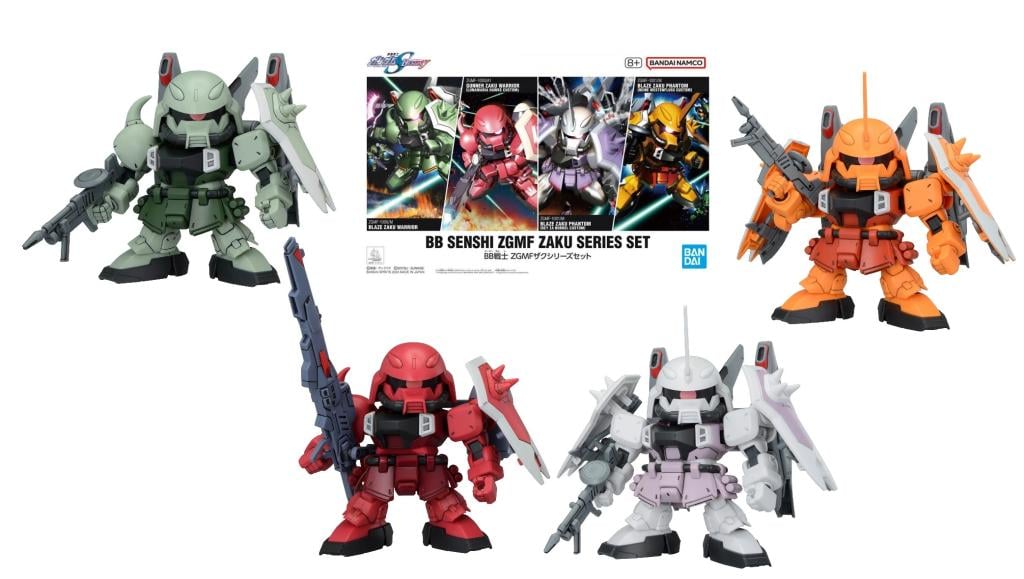 GUNDAM - BB Senshi ZGMF Zaku Series Set - Model Kit : ShopForGeek.com: Model Kit Bandai Model ...