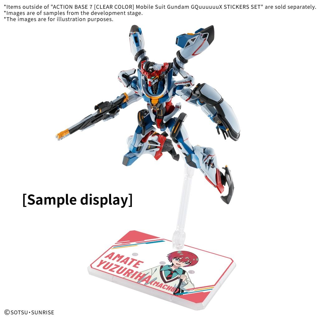 GUNDAM - Action Base 7 Clear Color Mobile Suit GQuuuuuuX Stickers Set ...
