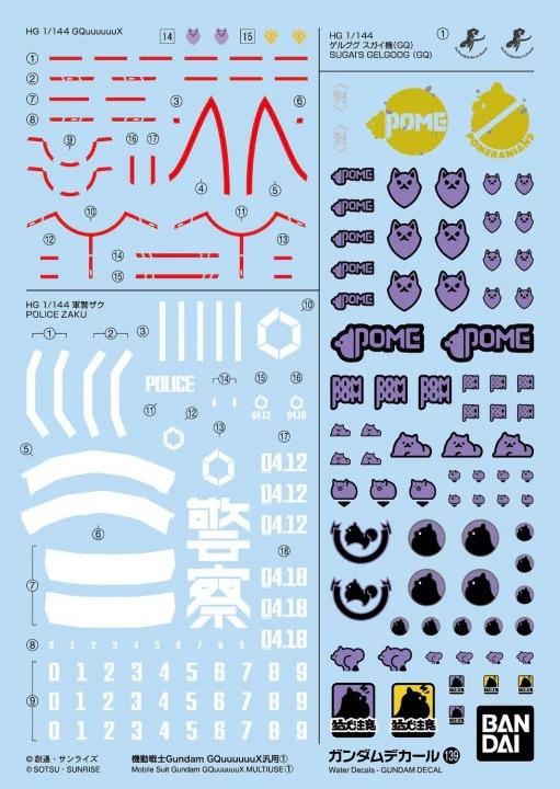 GUNDAM - Decal 139 Gundam GQuuuuuuX 1 - Model Kit : ShopForGeek.com ...