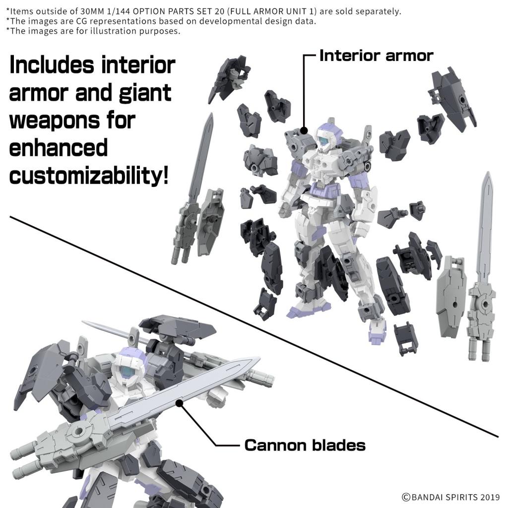 30MM - 1/144 Option Parts Set 20 (Full armor unit 1) - Model Kit ...