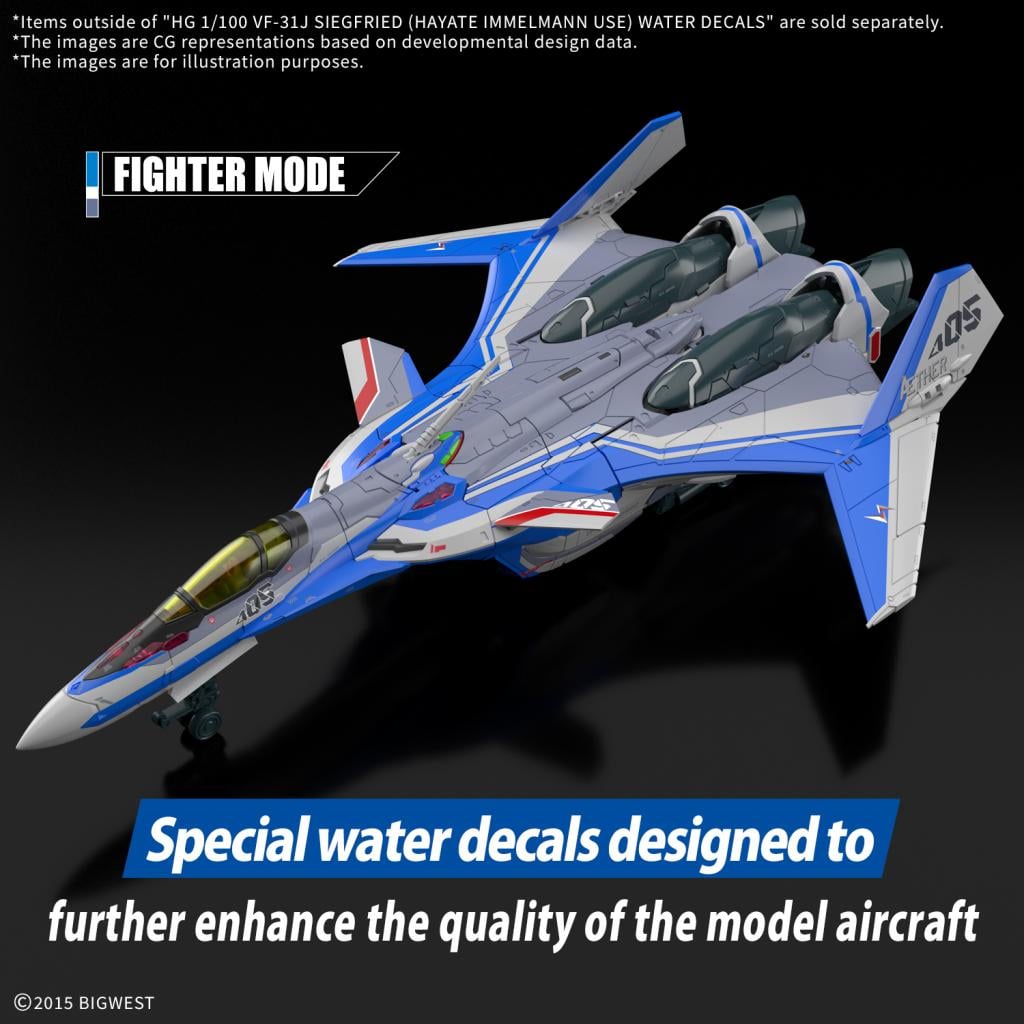 MACROSS -HG 1/100 VF-31J Siegfried (Hayate Use) Water Decal -Model Kit : ShopForGeek.com: Model ...