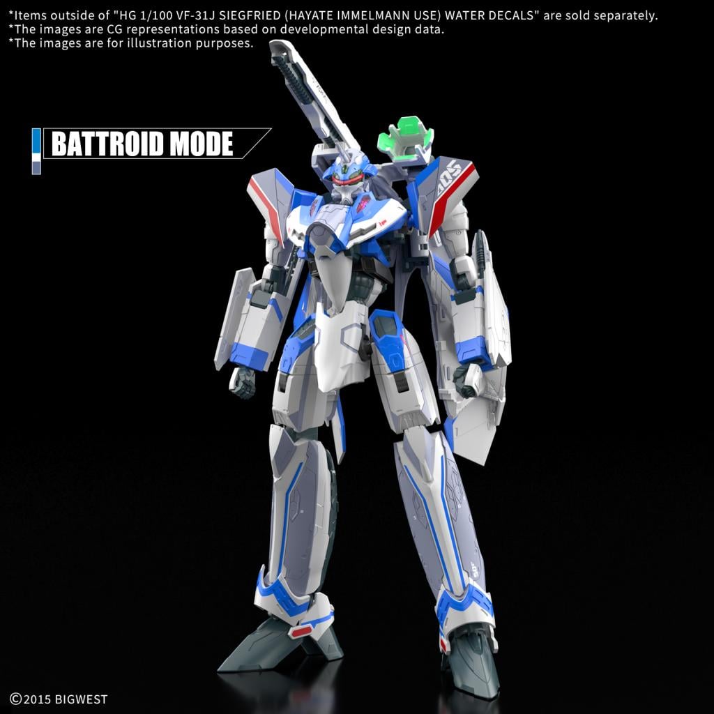 MACROSS -HG 1/100 VF-31J Siegfried (Hayate Use) Water Decal -Model Kit : ShopForGeek.com: Model ...