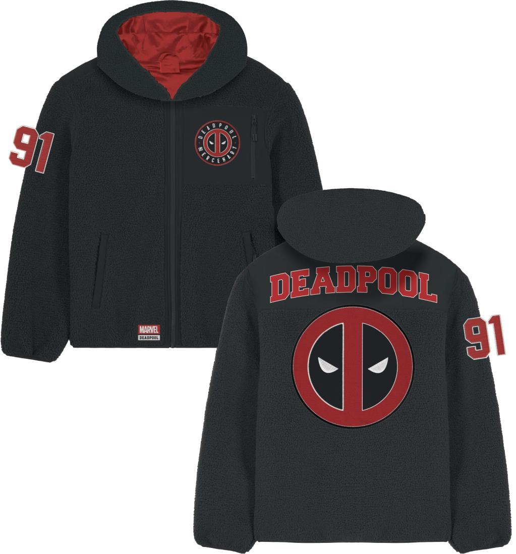 MARVEL - Deadpool - Sherpa Jacket (L) : ShopForGeek.com: Puente Cotton ...