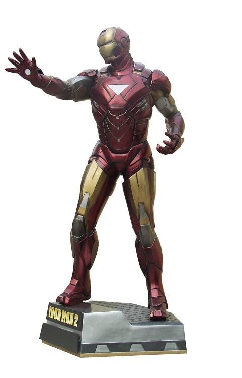 MARVEL - Iron Man 2 Battlefield Life-Sized Statue With LED - 218cm ...