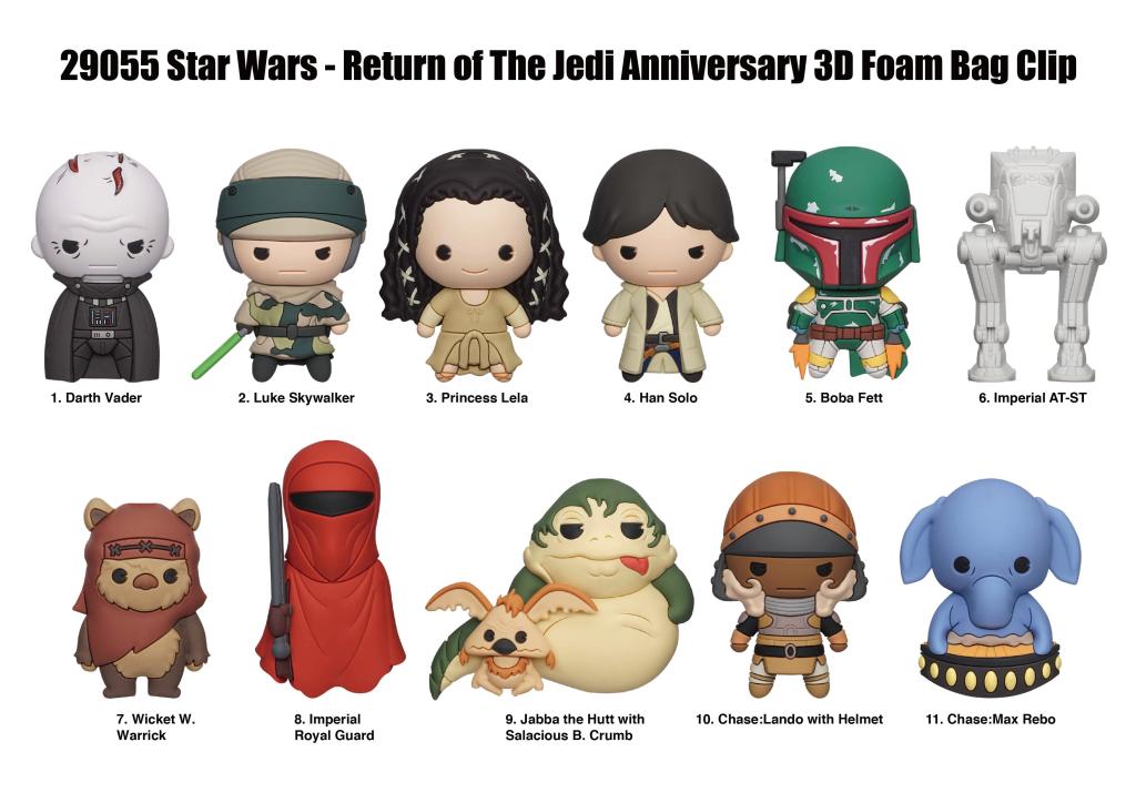 STAR WARS - Return of the Jedi - 3D Foam Bag Clip (Display 24 Pcs ...
