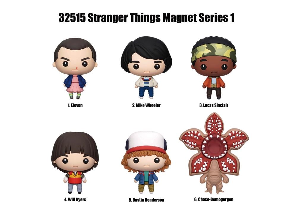 STRANGER THINGS - S.1 - 3D Foam Magnets in blind bags (Display 12 Pcs ...