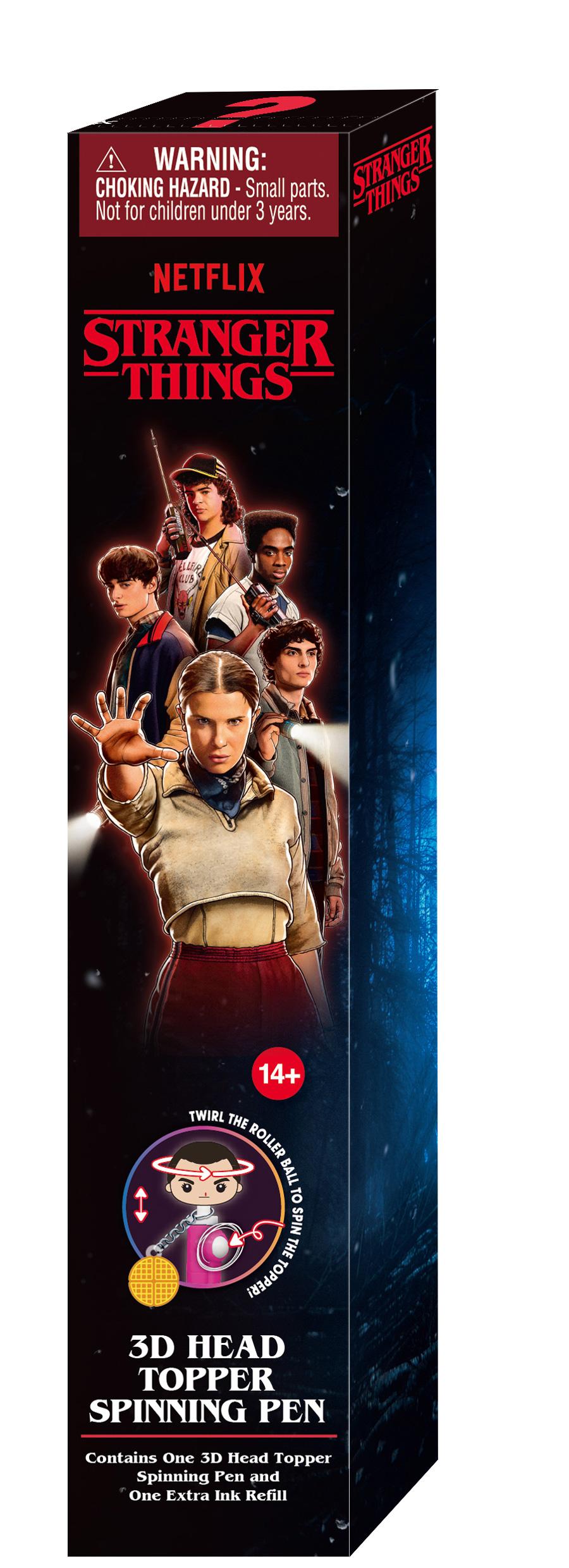 STRANGER THINGS - 3D Head Topper Spinning Pen (Display of 16 pieces ...