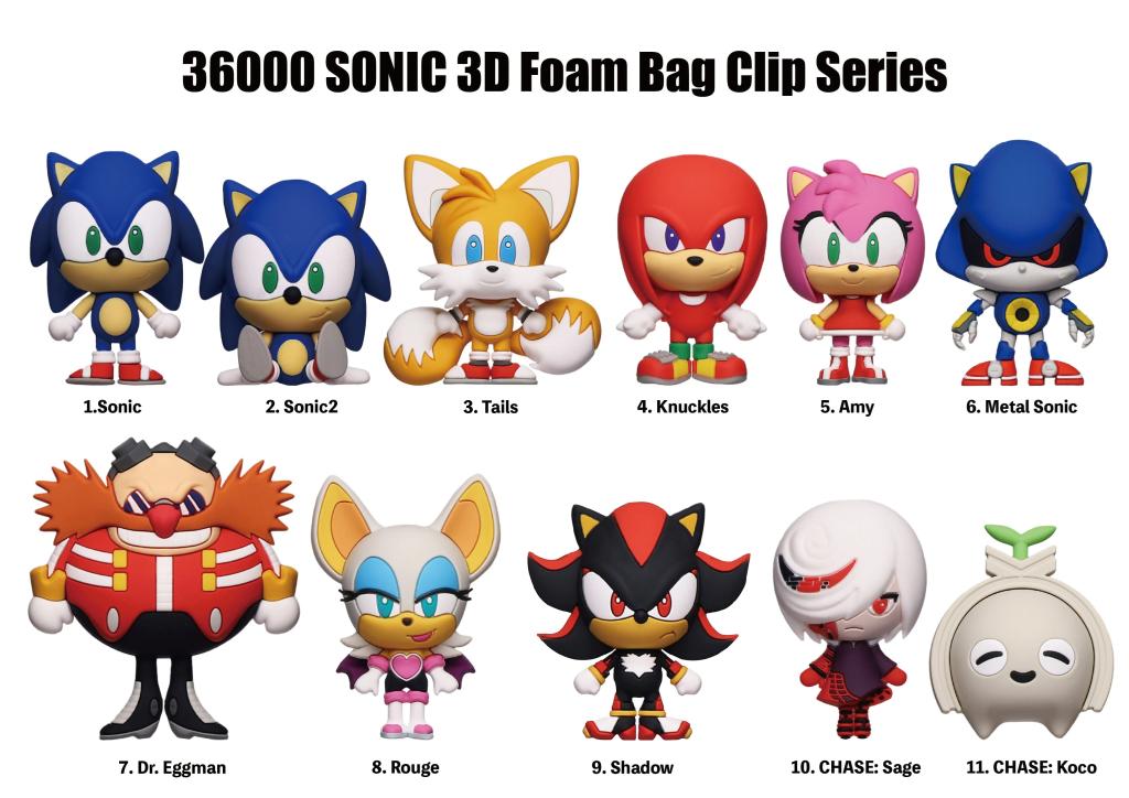 SONIC - Sonic - Charm Bag Clip (Display 24 Pcs) : ShopForGeek.com ...