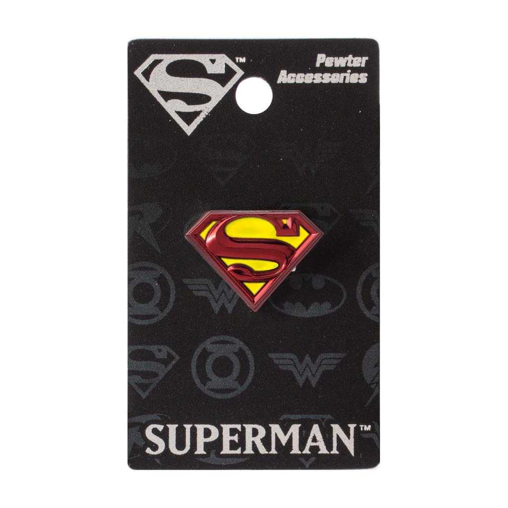 SUPERMAN - Logo Colored - Pewter lapel Pin : ShopForGeek.com: Pin Badge ...