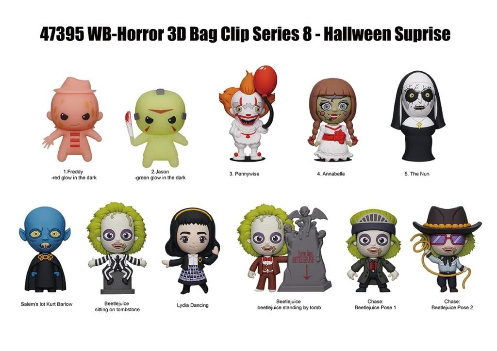 WB HORROR - Series 8 - 3D Foam Bag Clip (Display 24 Pcs) : ShopForGeek ...
