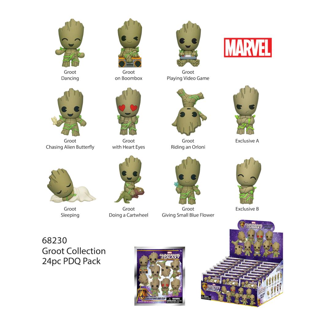 MARVEL - Groot Collection - 3D Foam Bag Clip (Display 24 Pcs) : ShopForGeek.com: Sleutelhanger ...