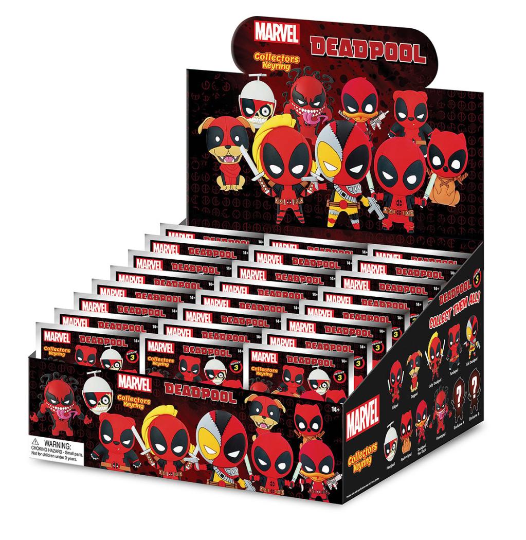 MARVEL - Deadpool Serie 3 - 3D Foam Bag Clip (Display 24 Pcs ...