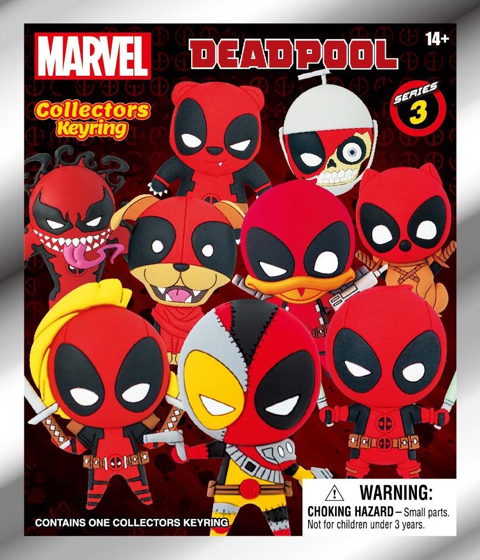 MARVEL - Deadpool Serie 3 - 3D Foam Bag Clip (Display 24 Pcs ...