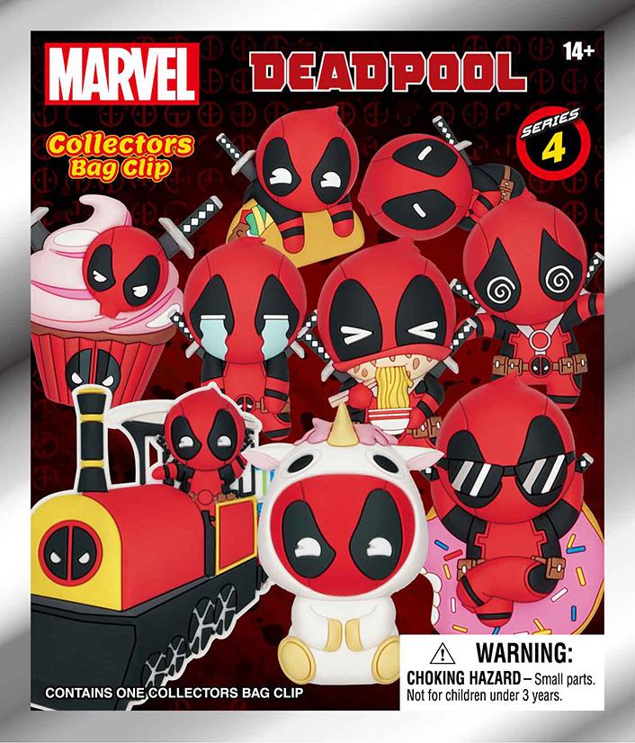 MARVEL - Deadpool Series 4 - 3D Foam Bag Clip (Display 24 Pcs ...