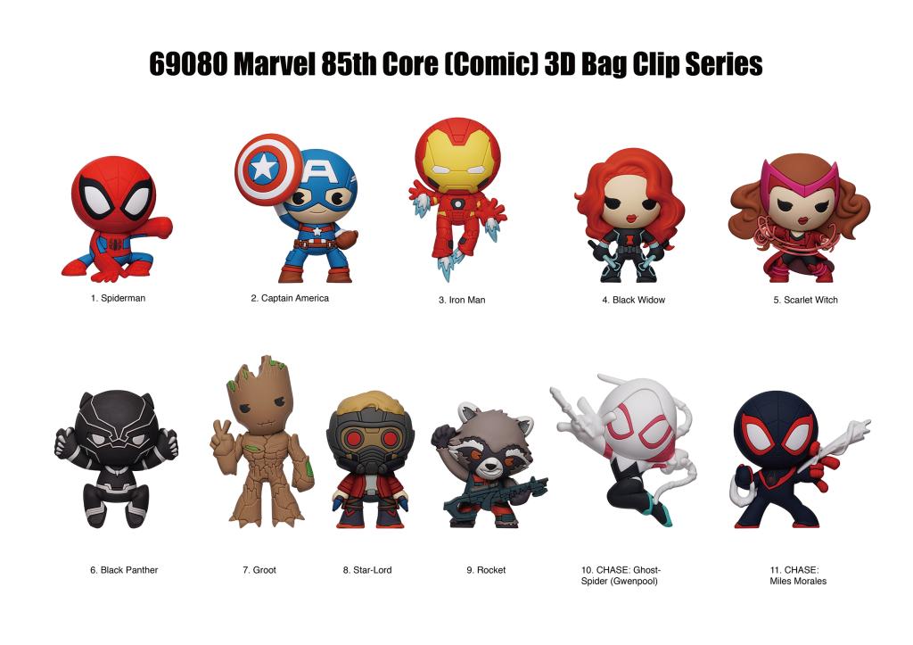 MARVEL - 85th Core Comic - Collectible Bag Clip (Display 24 Pcs) : ShopForGeek.com ...