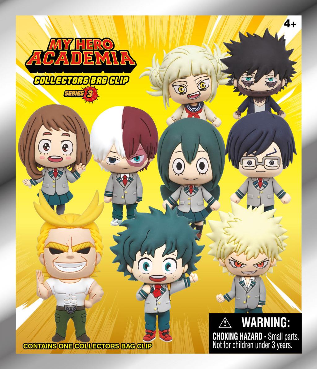 MY HERO ACADEMIA - Series 3 - 3D Foam Bag Clip (Display 24 Pcs) : ShopForGeek.com: Keyring ...