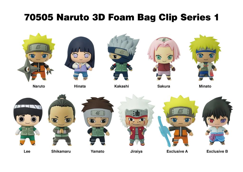 NARUTO SHIPPUDEN - Series 1 - 3D Foam Bag Clip (Display 24 Pcs ...