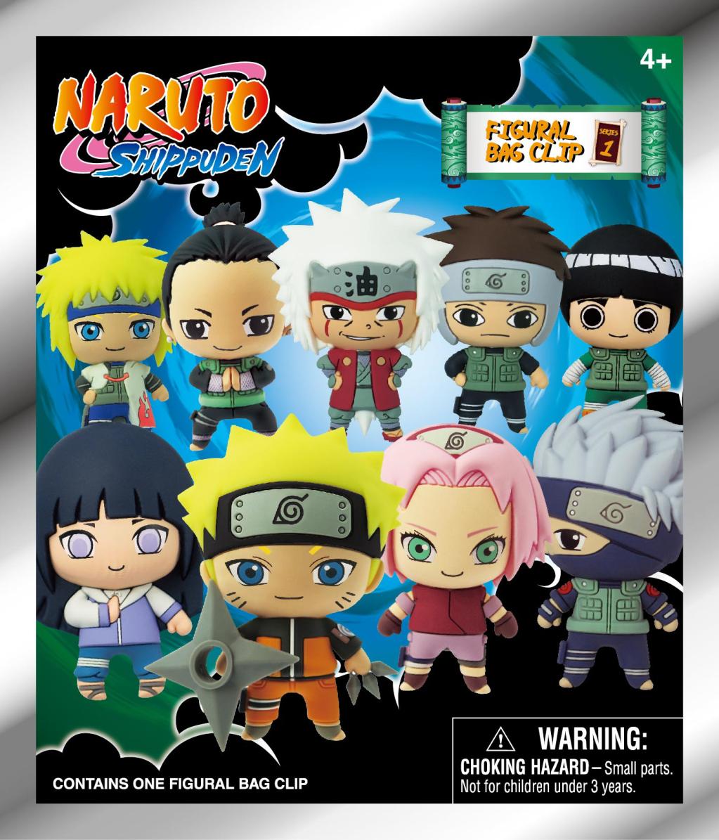 NARUTO SHIPPUDEN - Series 1 - 3D Foam Bag Clip (Display 24 Pcs ...