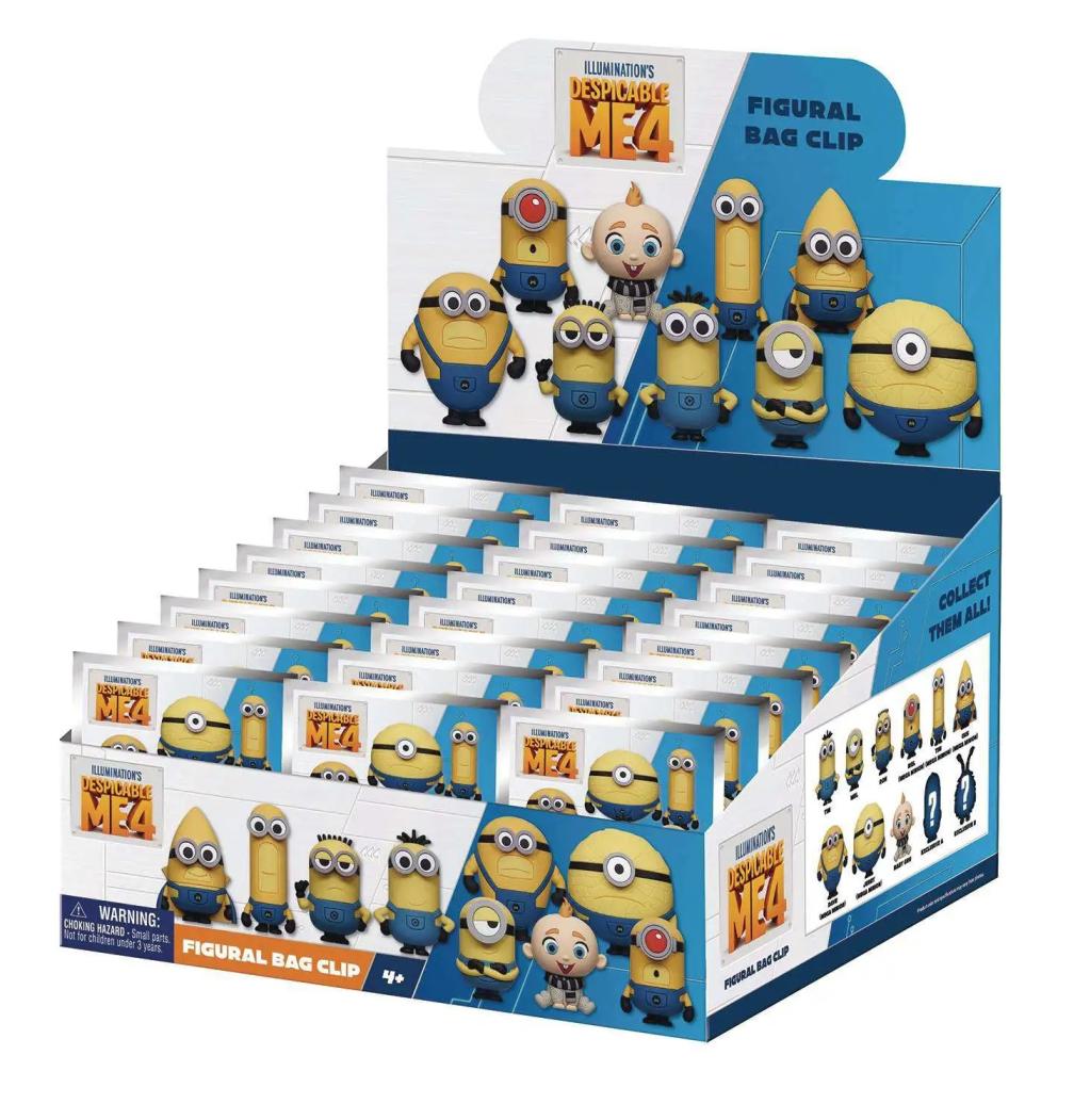 DESPICABLE ME 4 - Series 1 - 3D Foam Bag Clip (Display 24 Pcs ...