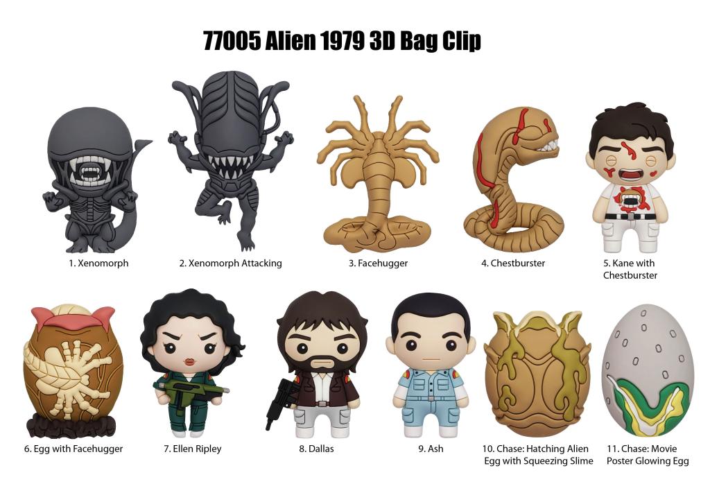 ALIENS (1979) - Series 1 - 3D Foam Bag Clip (Display 24 Pcs ...